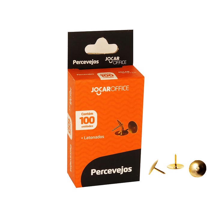 Percevejo Latonados Jocar Office Caixa com 100un | Shopee Brasil