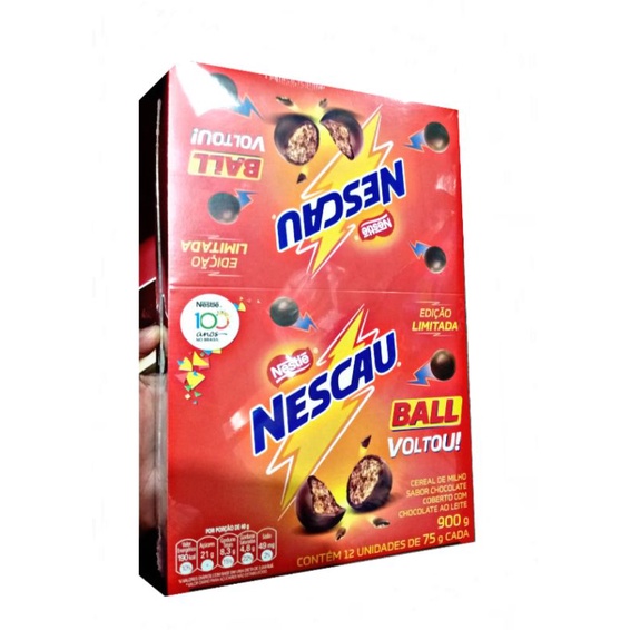 Chocolate Nestlé Nescau Ball c/12x75gr | Shopee Brasil