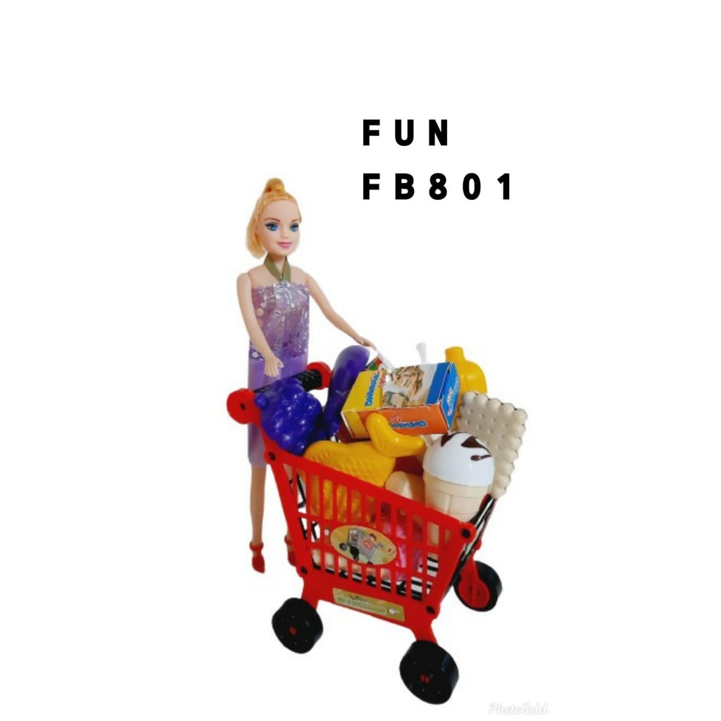 Carrinho De Compras MIni Markett FB 801 Brinquedo-De Boneca Barbie Para ...
