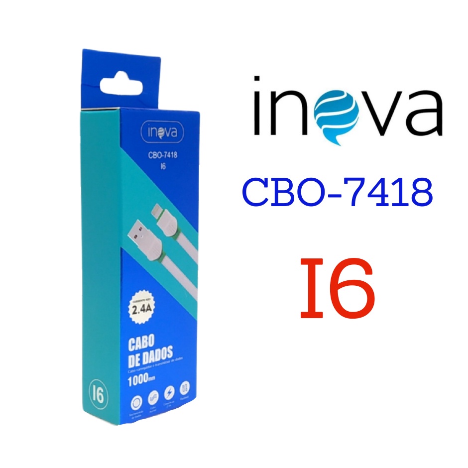 Cabo De Dados USB I6 2.4A Inova Cbo-7418 | Shopee Brasil