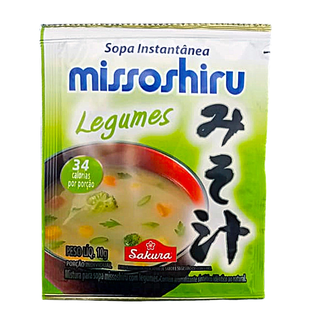 Missoshiro Instantâneo De Legumes Sakura Sache 10g | Shopee Brasil