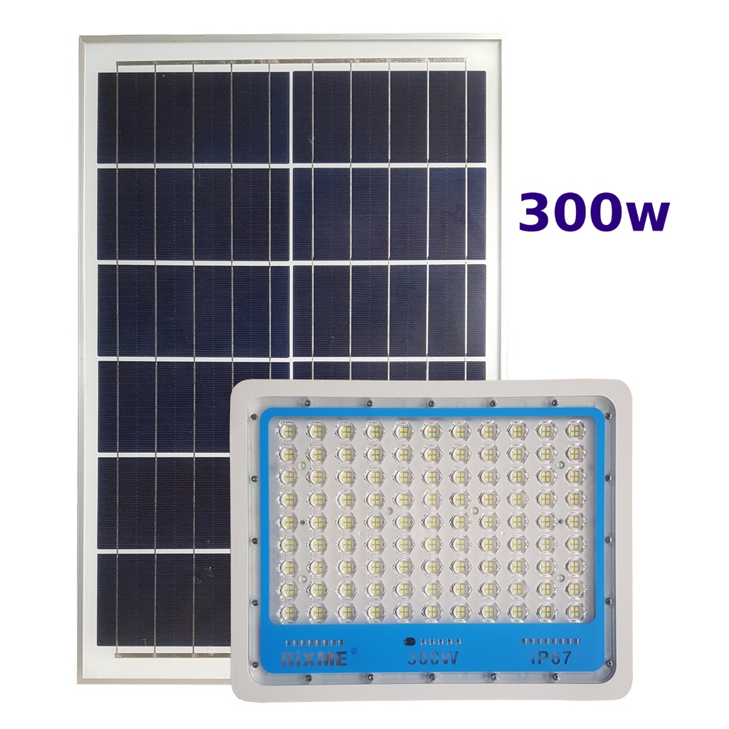 Refletor Luminária Holofote 300w Led Placa Solar com bateria até 12h ...