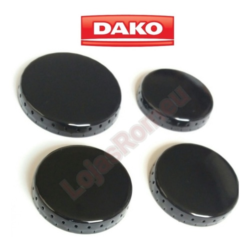 Kit Espalhadores Tampas Fogão Dako Supreme 4 Bocas 1 Gd 3 Pq | Shopee ...