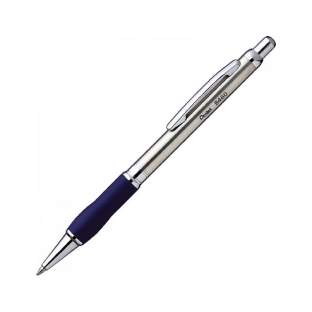 CANETA COM ESTOJO STERLING B460 AZUL/PRATA - PENTEL | Shopee Brasil