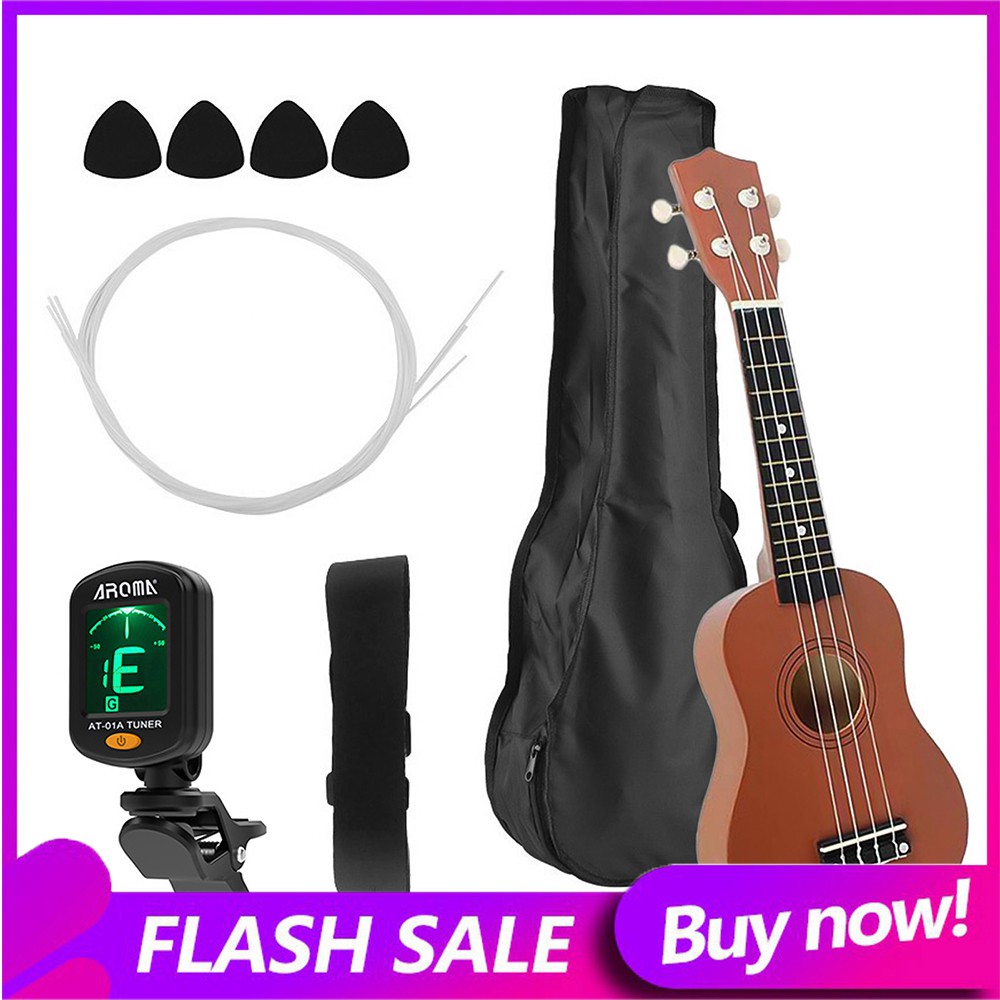 21 Inch Colored Acoustic Soprano Ukulele Basswood Portable Musical ...