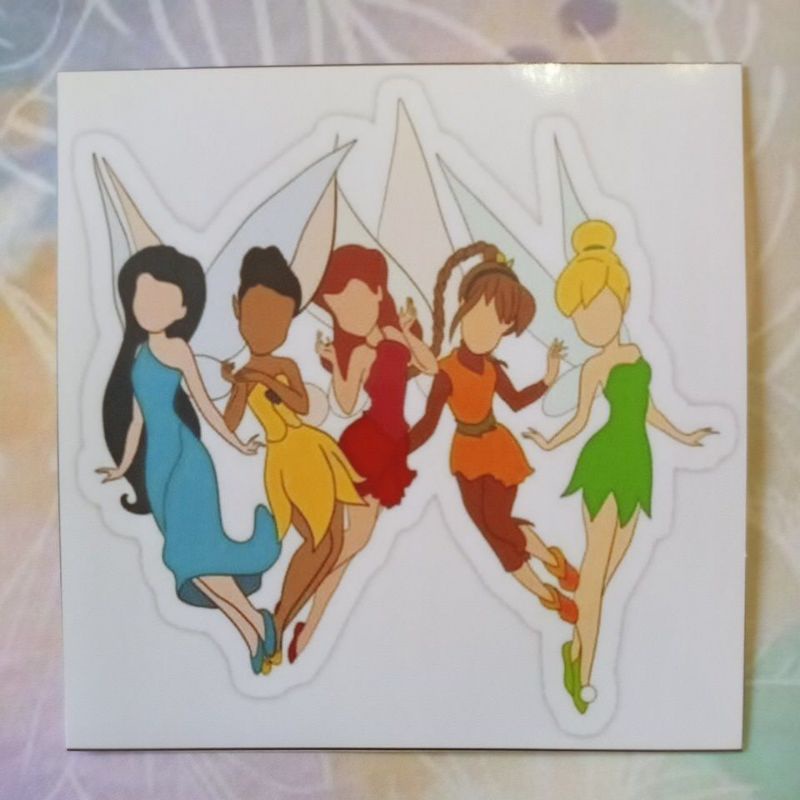 Adesivo/Sticker fadas de Tinker Bell, Lucy, Kristin, Raven, America ...