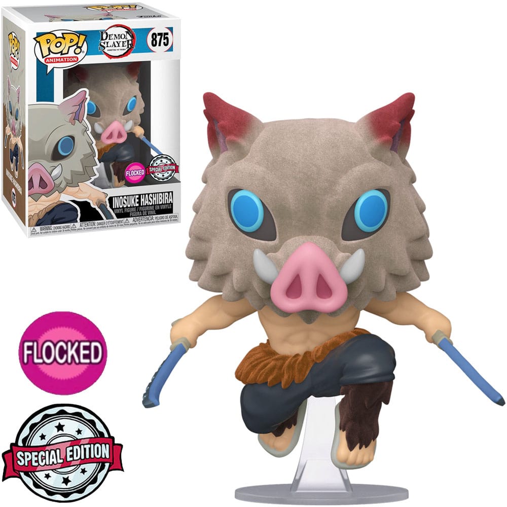 FUNKO POP DEMON SLAYER INOSUKE FLOCKED EXCLUSIVO 875 NOVO ORIGINAL ...