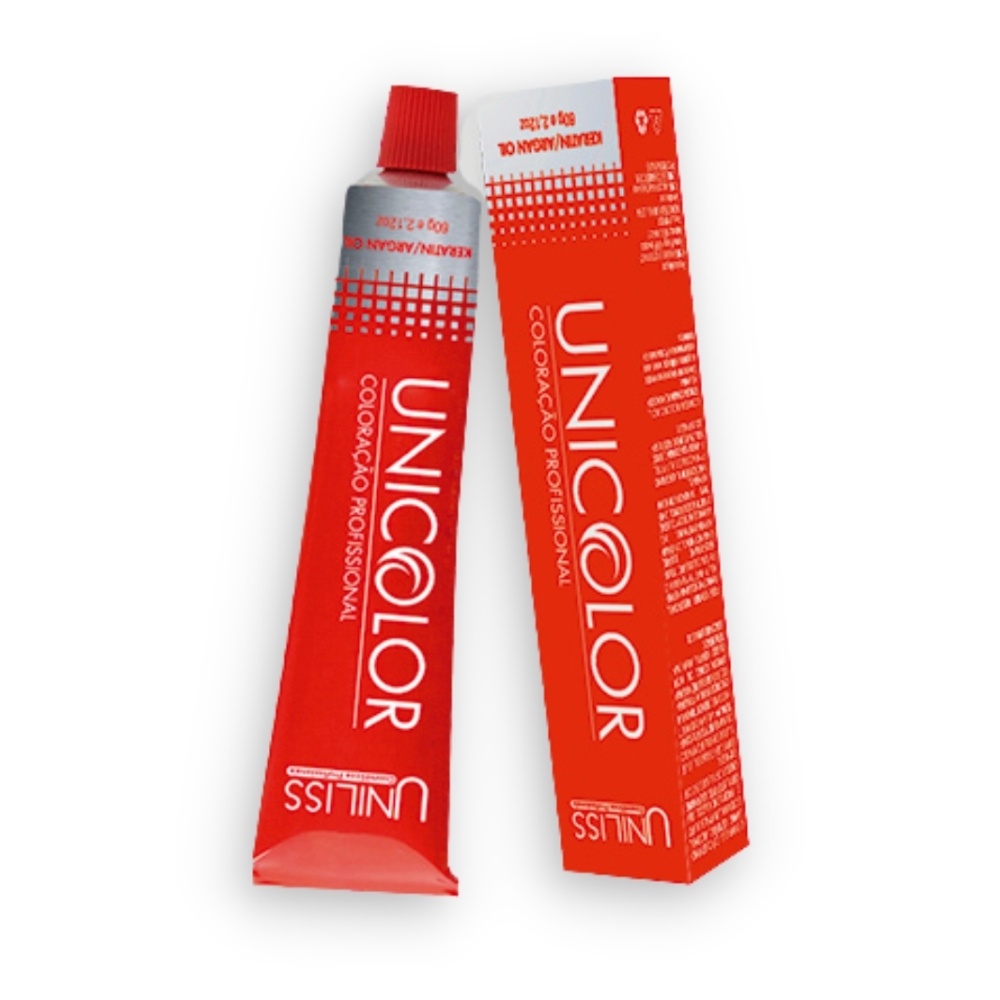 Coloração Tintura para Cabelo Profissional UNILISS UNICOLOR Keratin Oil ...