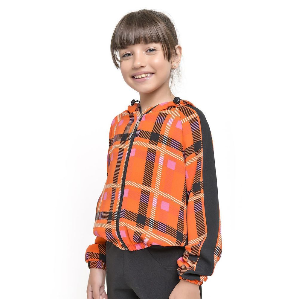 Jaqueta Xadrez Kids Com Capuz | Shopee Brasil