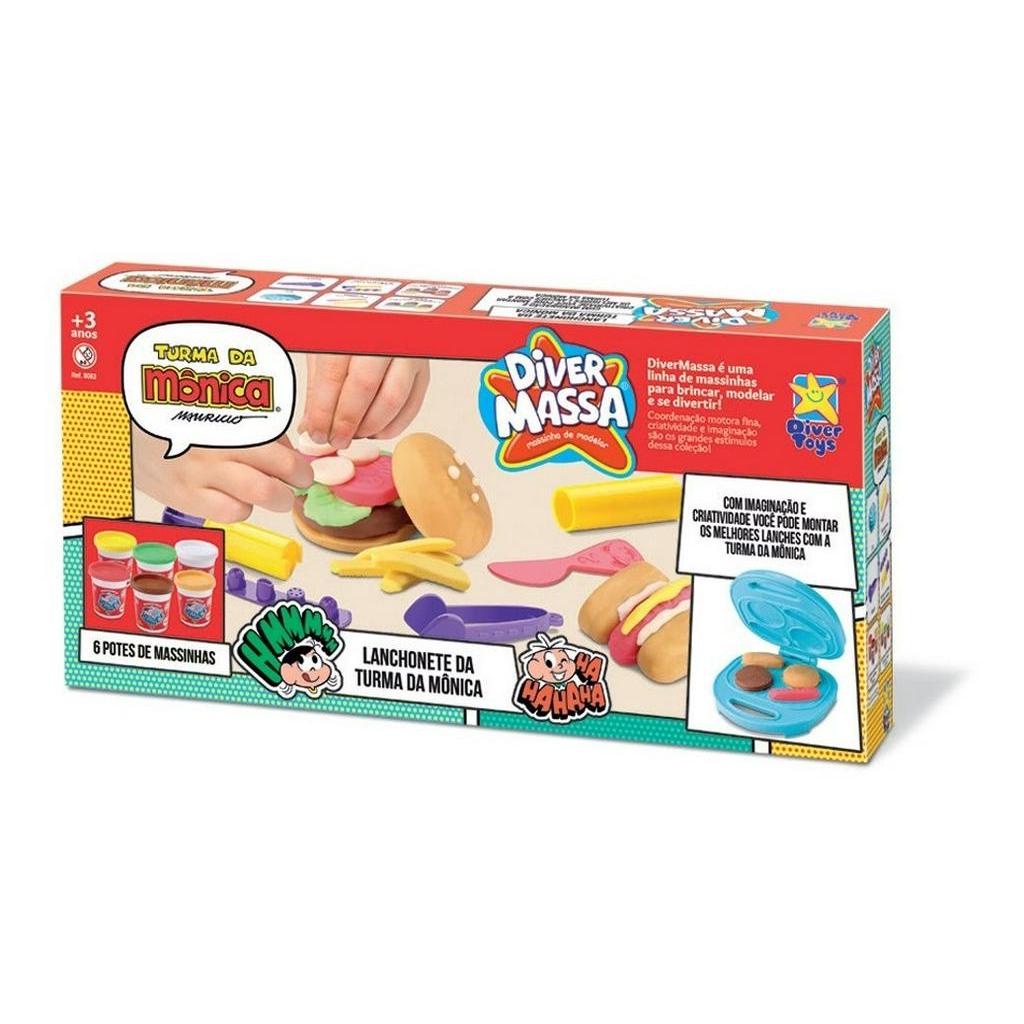 Massinha De Modelar Da Turma Da Monica - Divertoys - Lanche | Shopee Brasil