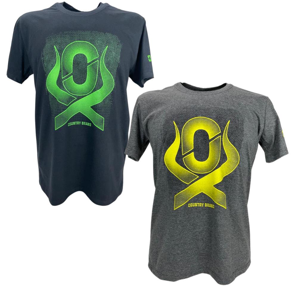 Camiseta Masculina Estampa OX Horns Original Manga Curta Estampada ...