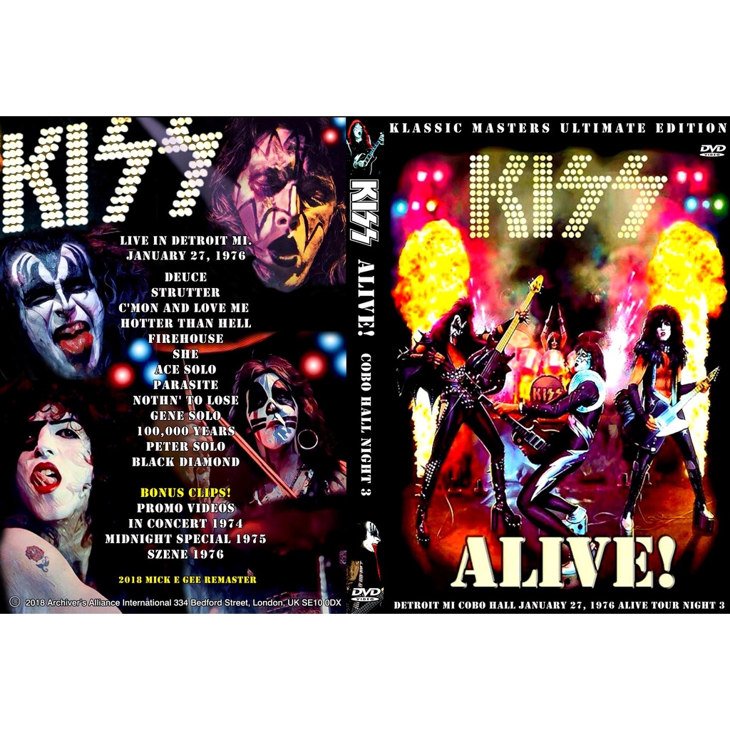 Trilogia Kiss ALIVE Primeiros shows 3 dvds Rarissimos | Shopee Brasil