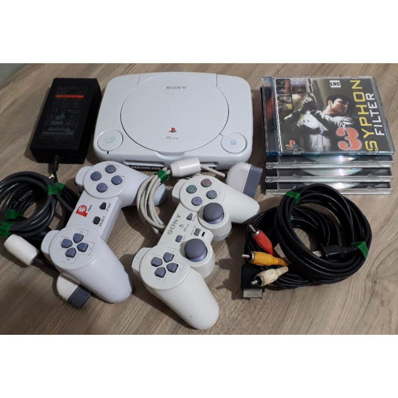 Playstation 1 slim, ps1 modelo SCPH-101, 1 controle e 5 jogos tudo ...