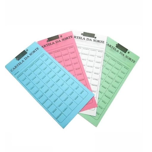 Kit Com 50 Cartelas Da Sorte Com 50 Nomes Cada Cartelas Rifa Cores Sortidas | Shopee Brasil
