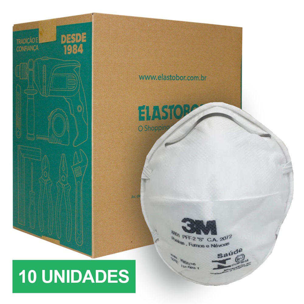 Máscara de Segurança 3M sem Válvula PFF2 KIT com 10 Und | Shopee Brasil