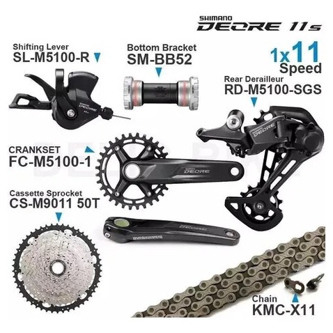 Kit 1x11 Completo Shimano Deore Com Pedivela 32 D Original | Shopee Brasil
