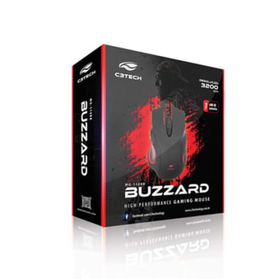 MOUSE GAMER USB BUZZARD MG110BK PRETO C3T | Shopee Brasil
