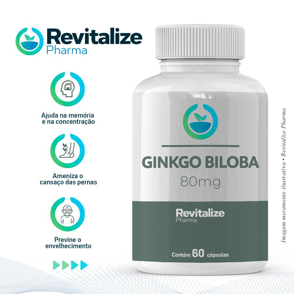 Ginkgo Biloba 80Mg, Ação Anti-inflamatória e Antioxidante, 60 Cápsulas ...