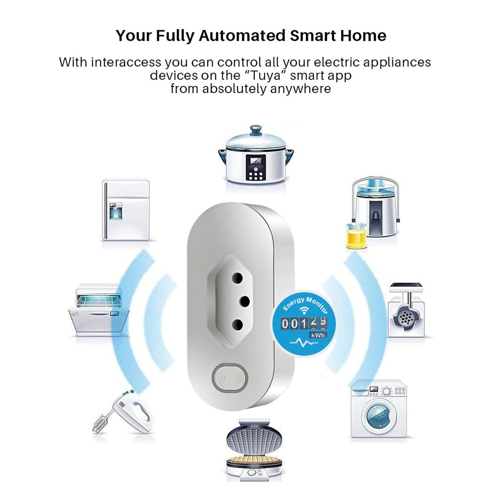 Tomada Inteligente Wifi Smart Home 16a - Alexa - Google Top! | Shopee ...
