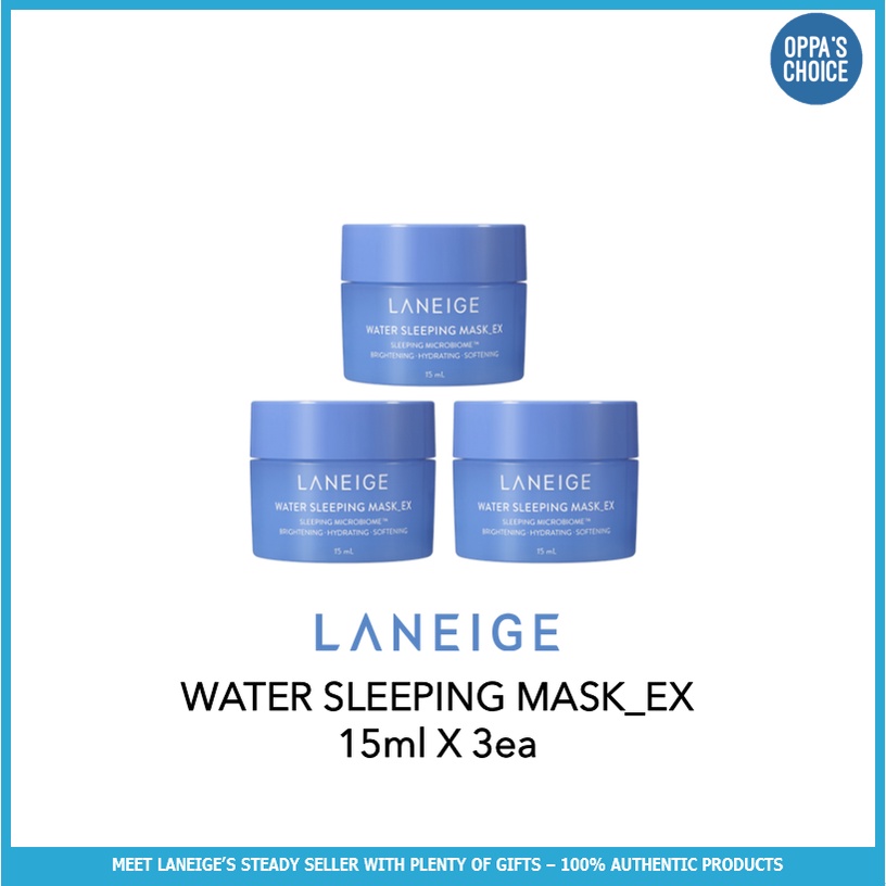 LANEIGE WATER SLEEPING MASK EX 15ml X 3ea | Shopee Brasil