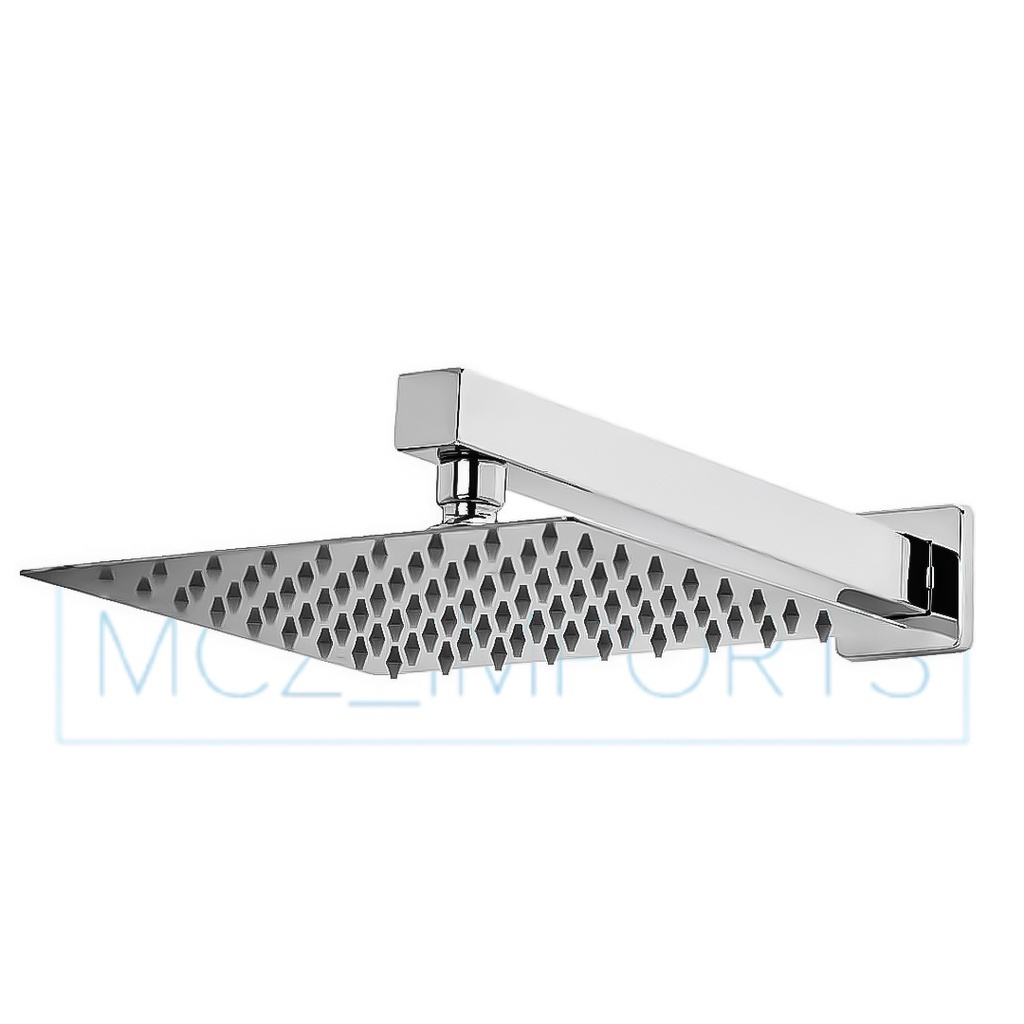 Ducha Chuveiro Inox Quadrada 20x20 Com Braço De 40cm Luxo COD 650 ...