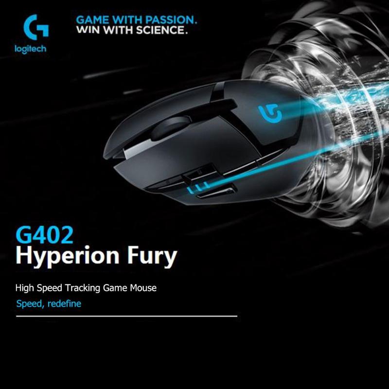 Logitech G402 Hyperion Fury Wired Gaming Mouse, 4.000 Dpi, Leve, 8 ...