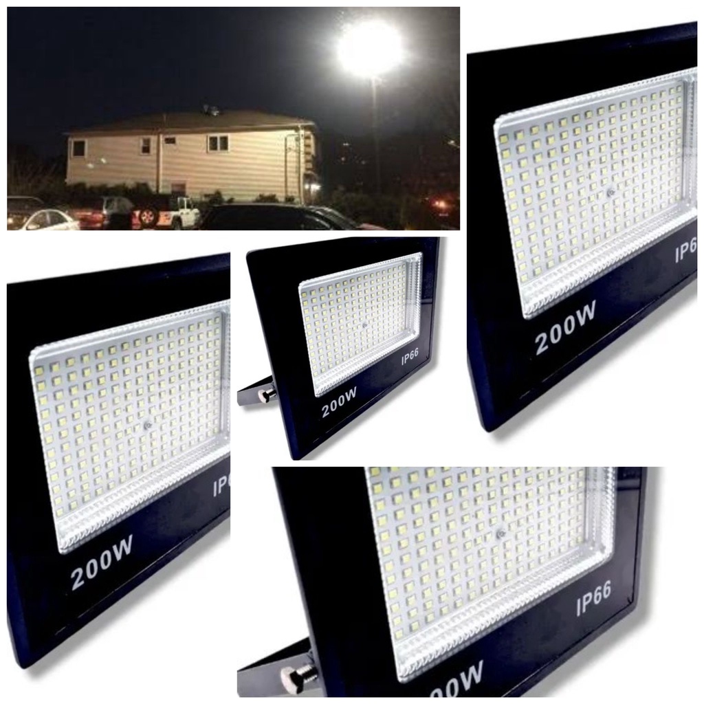 Kit 2 Refletor Led 200w Smd Holofote Bivolt Branco Frio Novo | Shopee Brasil