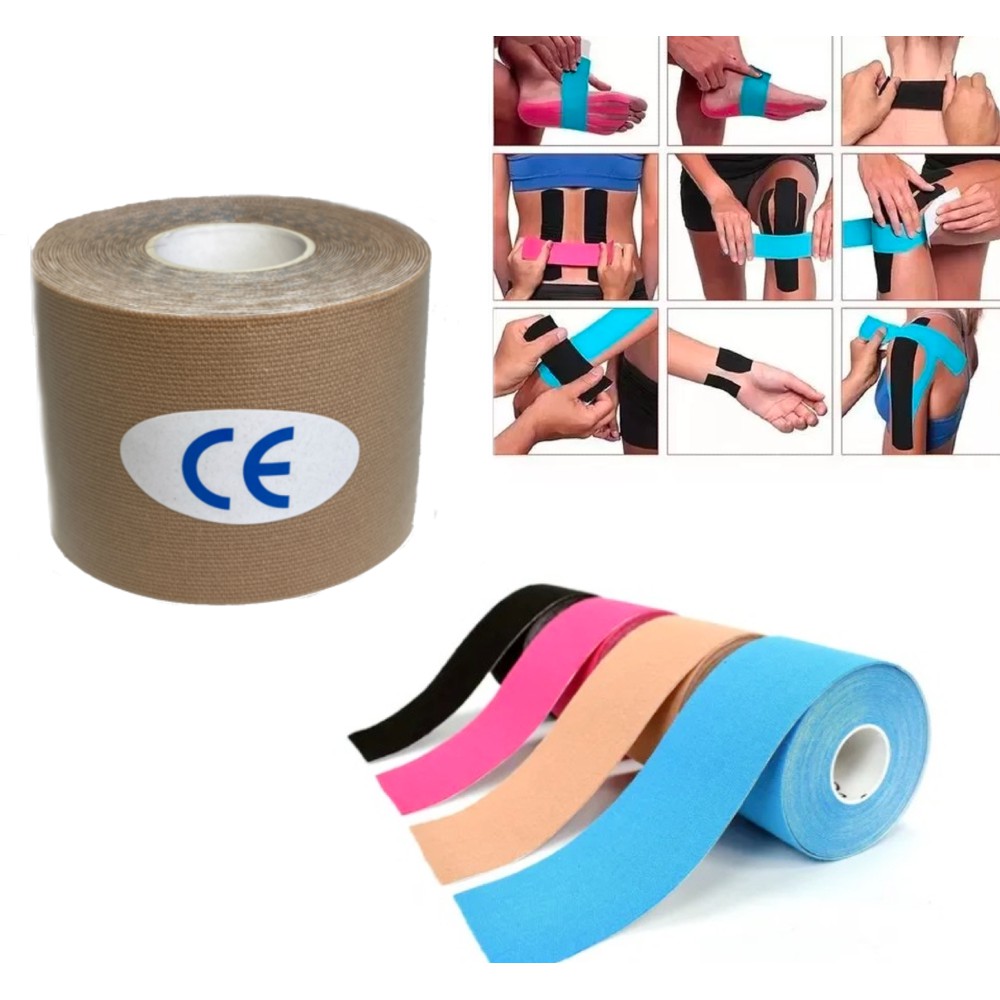 Fita Kinesio Tape Bandagem Adesiva Elástica 5 metros | Shopee Brasil