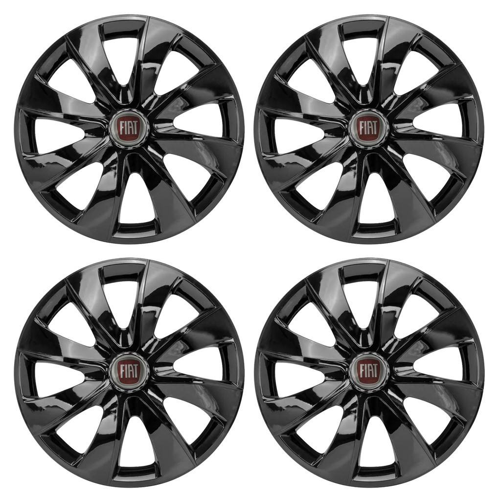 Jogo Calota Aro 14 Compatível Palio Essence Fire Attractive Uno Way Vivace Siena Fiorino Strada ...