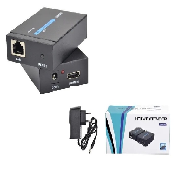 Extensor Hdmi 60m 60 Metros Adaptador Cat 6 7 Cabo Rede Rj45 | Shopee ...