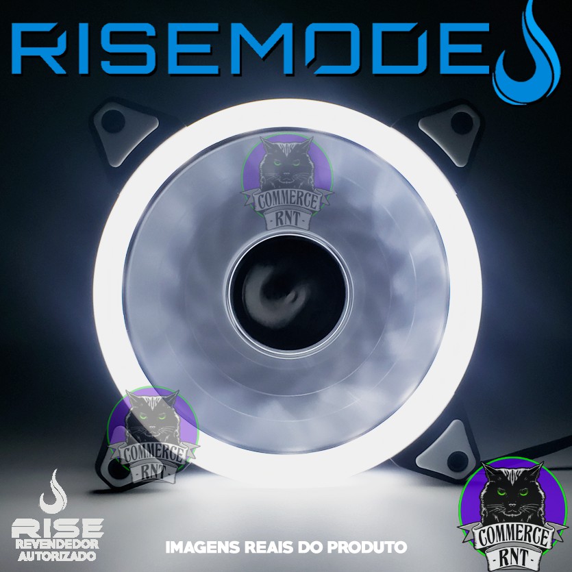Fan Ventoinha 120mm Rise Mode - Led Branco - 3 Pinos + Molex - GALAXY ...