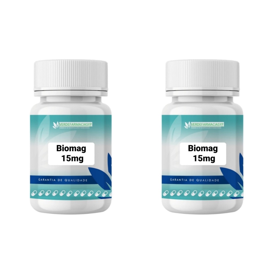 (02un) Biomag 15mg (60 Capsulas) | Shopee Brasil