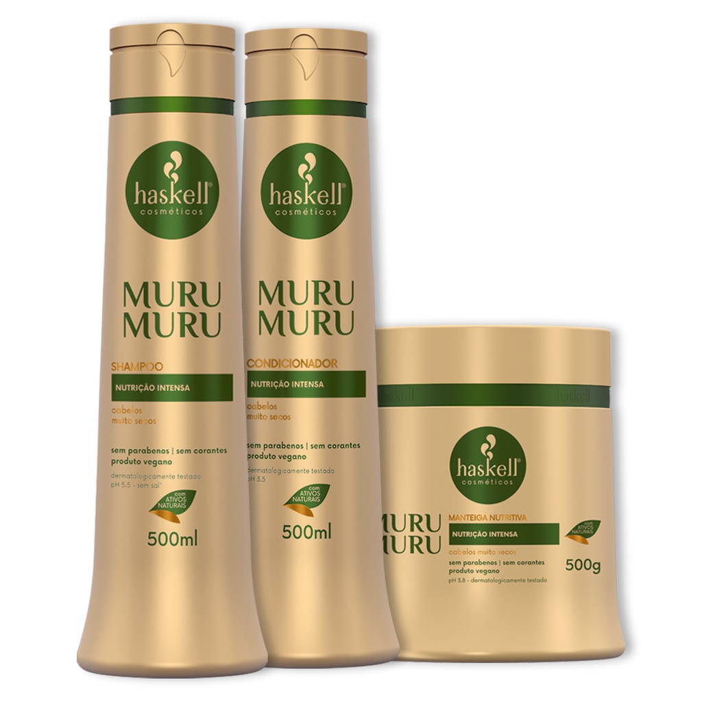 Kit Haskell Murumuru Sh Condicionador e Mascara 500ml | Shopee Brasil