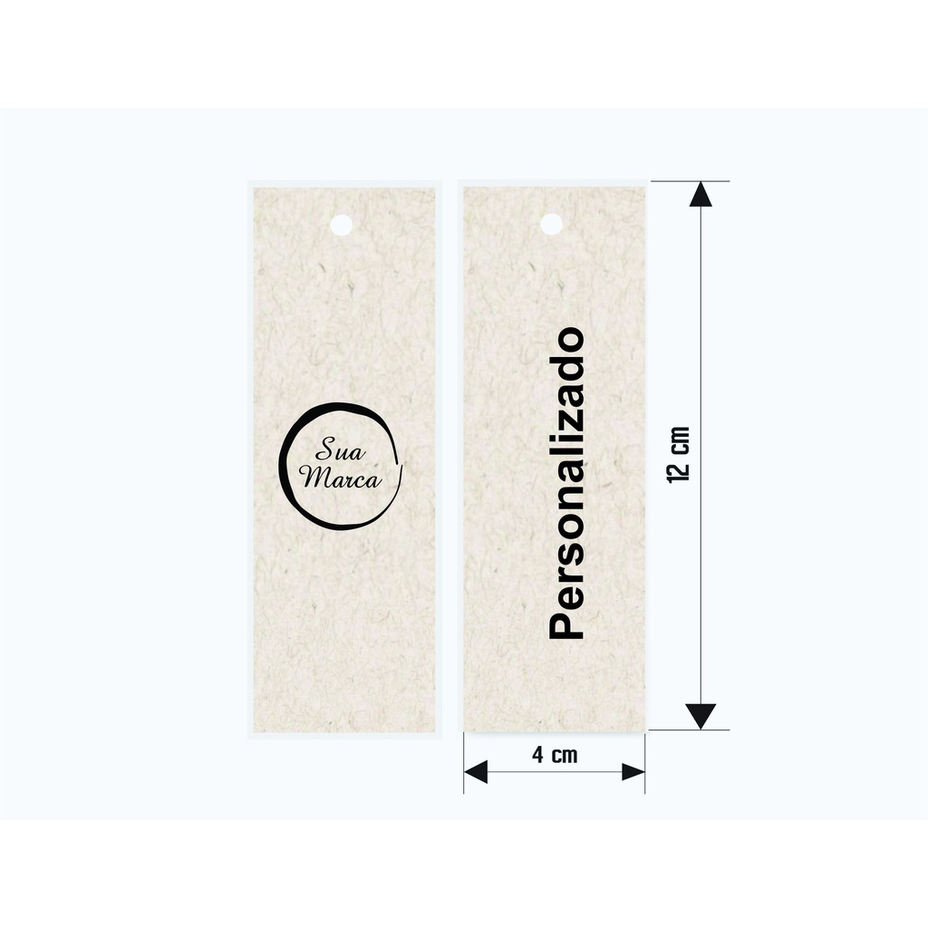 100 Tags Retangulares Grande -reciclato 180g- Frente e verso ...