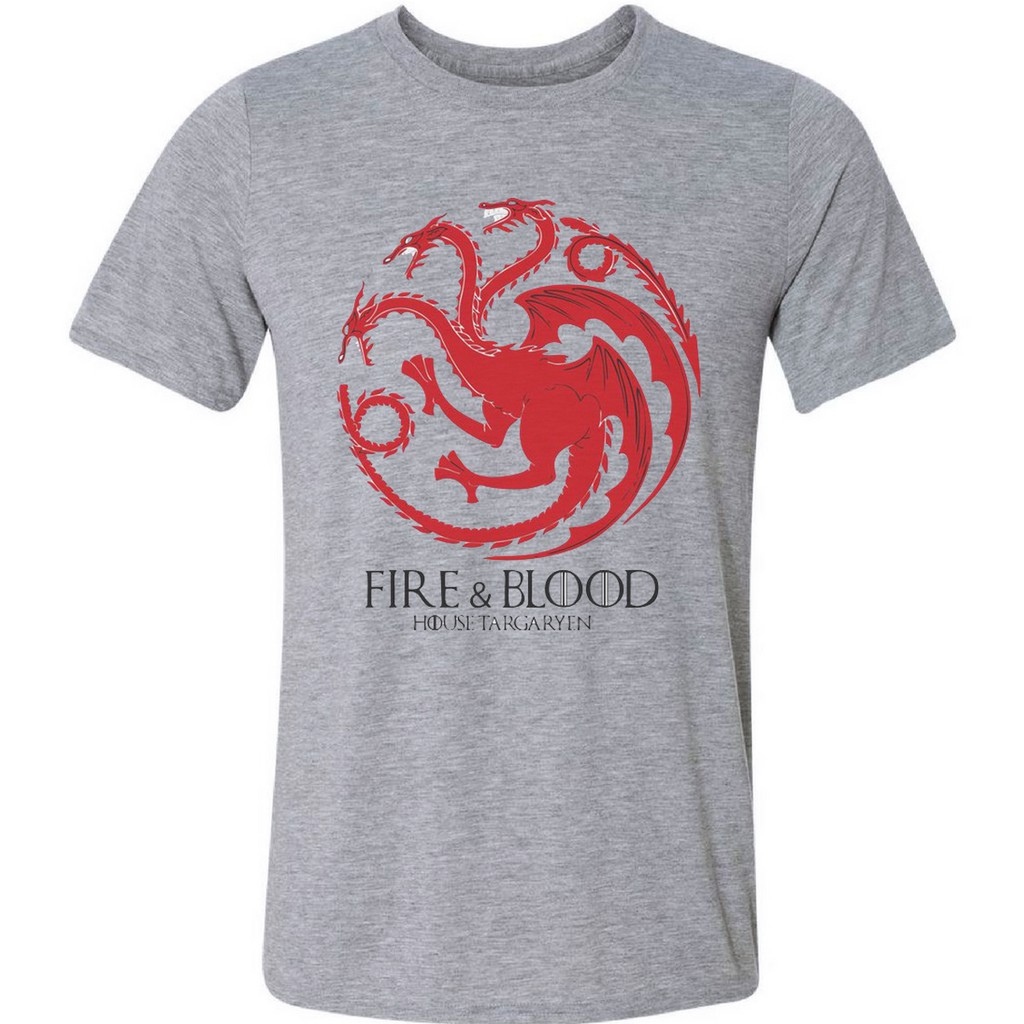 Camiseta camisa Game Of Thrones Got House Targaryen Fire Blood filme ...