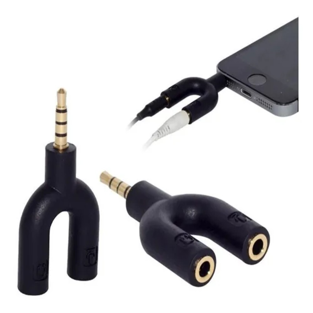 Adaptador P3 Em Y Para Fones e Microfone de entrada P2 Headset Fone ...