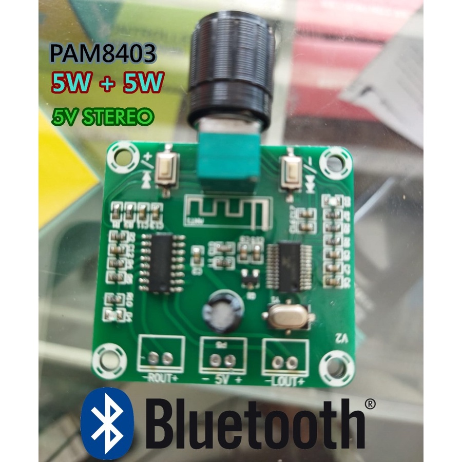 Módulo Amplificador Estéreo Pam8403 Bluetooth 5v 10W | Shopee Brasil