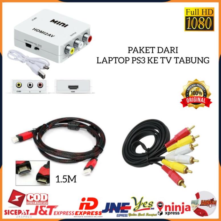 Novo Pacote Completo De Ps3 Laptop Set Top Box To Tube Tv/Conversor ...