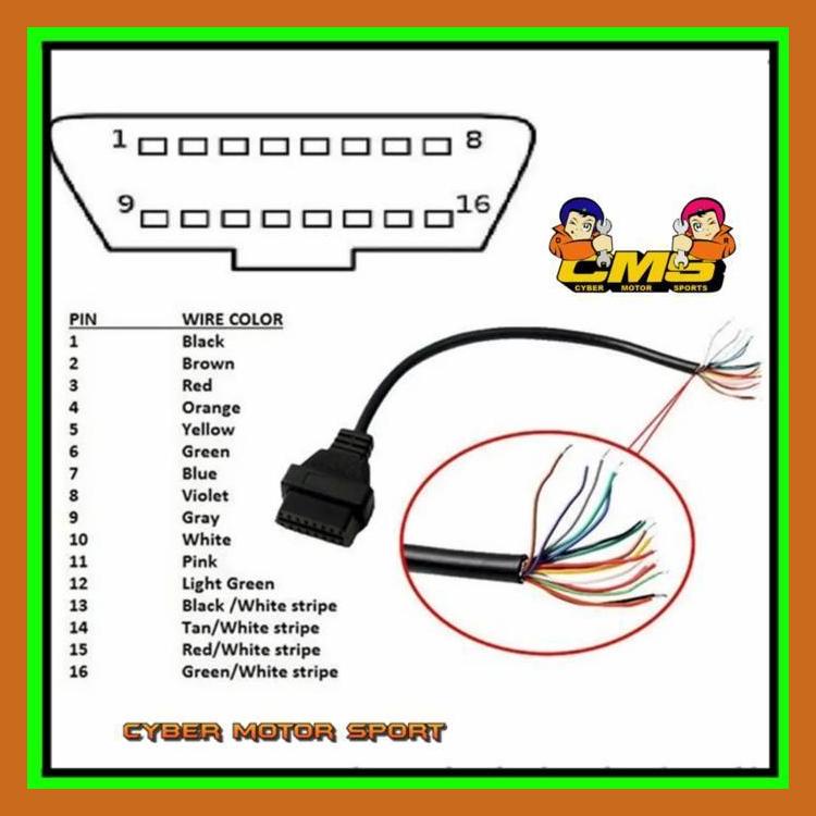 Conector Fêmea obd2 16 Pinos obd 2 | Shopee Brasil