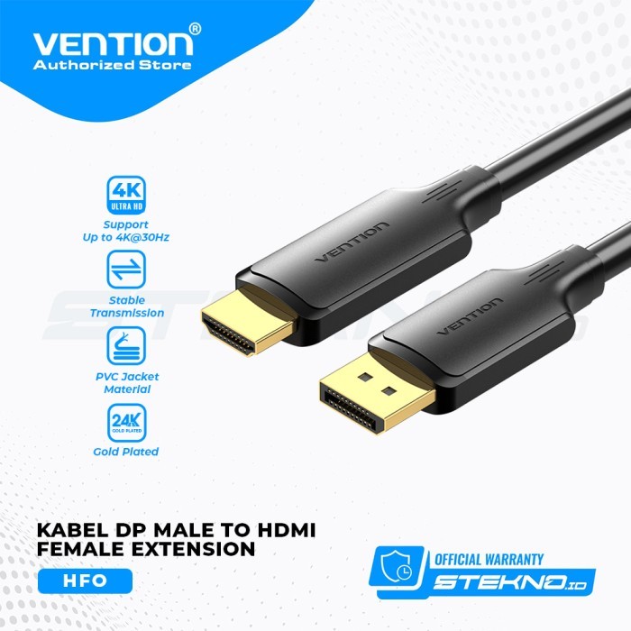Vention DISPLAYPORT Cabo DP Macho Para HDMI 4K | Shopee Brasil