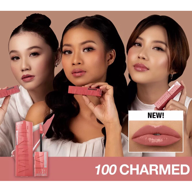 Maybelline SUPERSTAY VINYL INK 100 Charme Novo | Shopee Brasil