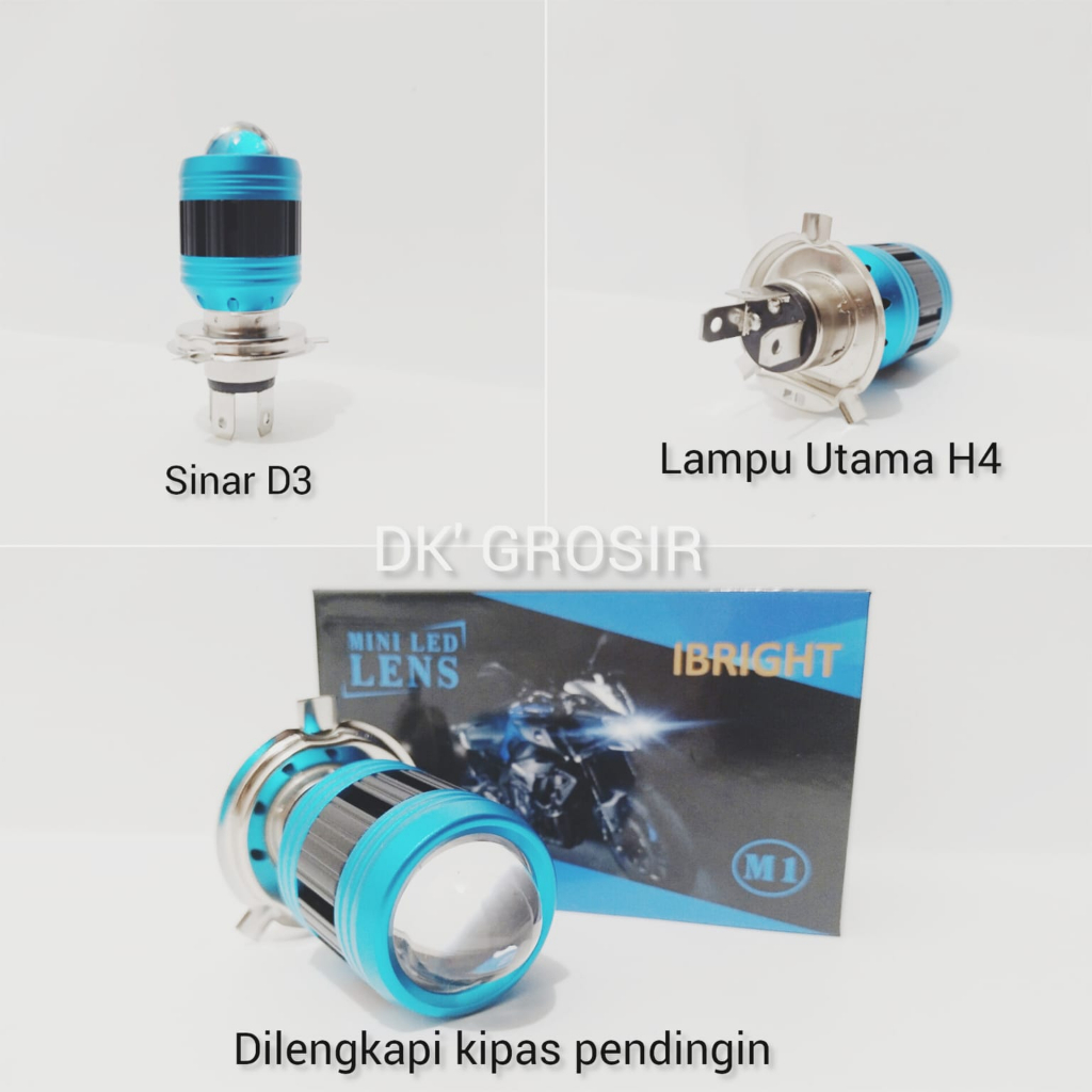 Nova Lente Laser Premium LED Para Farol H4 IBRIGHT D6 Projetor AC DC Sem Ventilador De ...