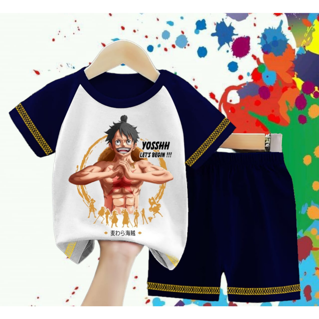 Fatos Cool Boys LUFFY ONEPIECE MOTIF Idades 1-10 Anos | Shopee Brasil