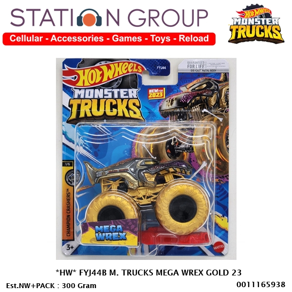 Hot WHEELS HW FYJ44B MONSTER TRUCKS MEGA WREX Ouro 23-DIECAST | Shopee ...