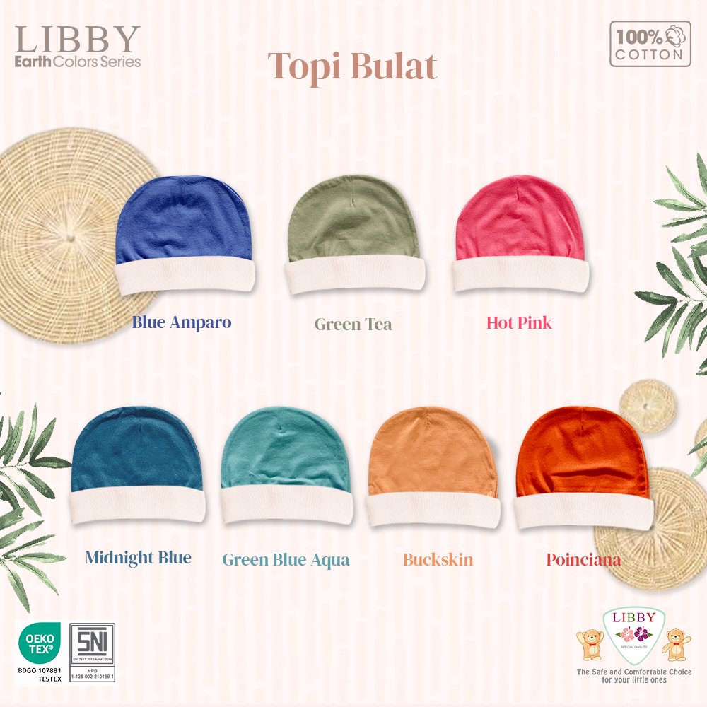 Chapéu Redondo LIBBY Earth Rib (1pcs/pack) | Shopee Brasil