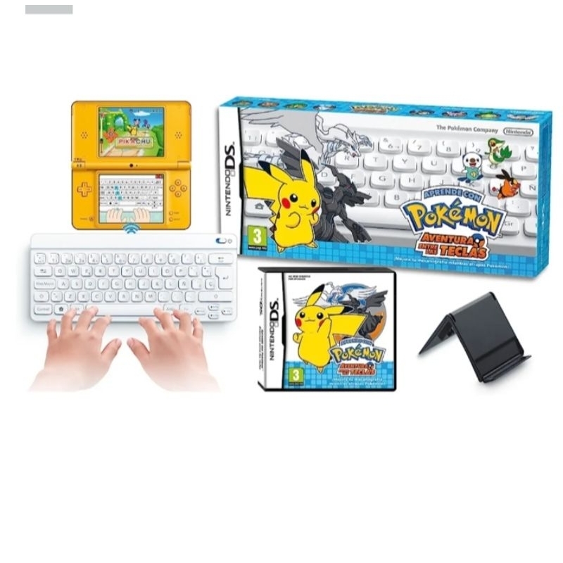 Aprenda Com Pokemon : Digitando Aventura Nintendo DS Keyboard White ...