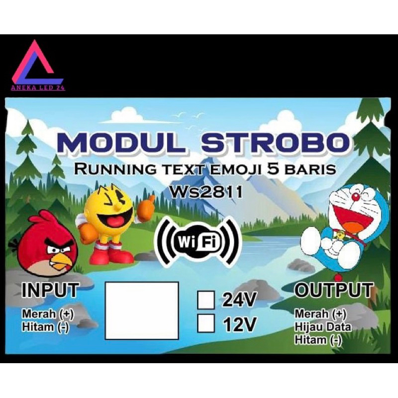 Módulo Emoji De Texto Em Execução Strobekaca 5 Linhas WS 2811 Doraemon ...