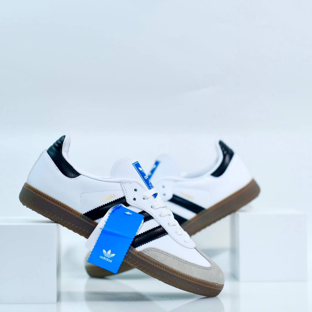 Adidas Samba OG Clássico Goma Hitam Preto Branco PRIA | Shopee Brasil