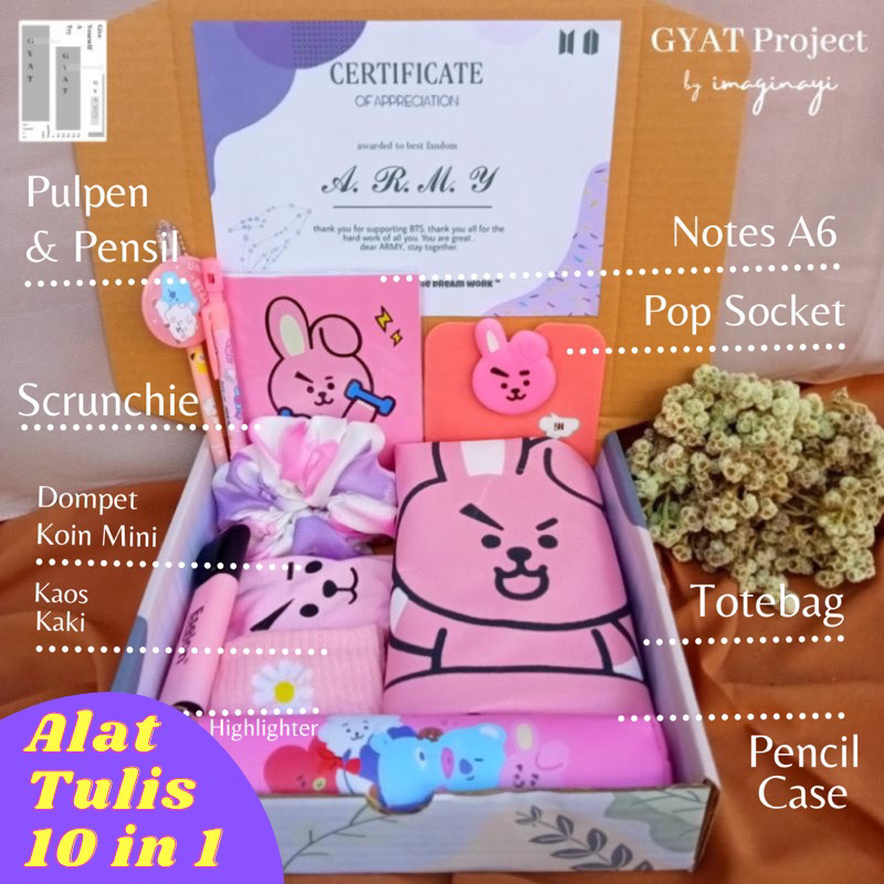 BT21 STUDENTS STARTER PACK Papelaria BT21 Caixa De Presente BTS Pelo ...