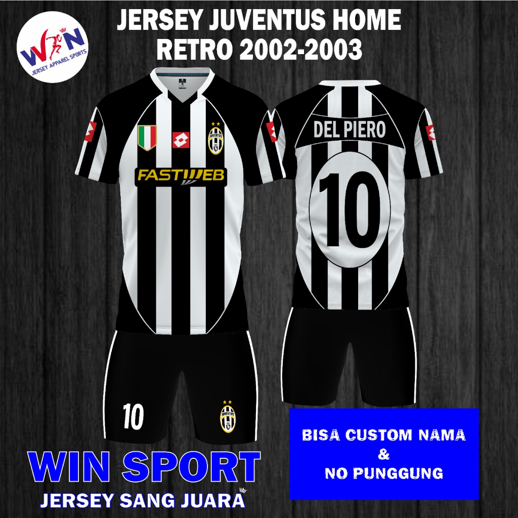 Juventus FC HOME Football Set 2002-2003 Retro UEFA Champions League ...